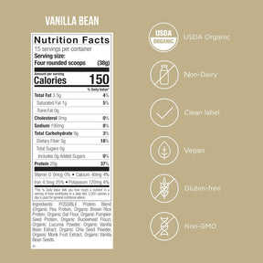 Vegan Protein Powder | Organic, Gluten-Free, Clean Label